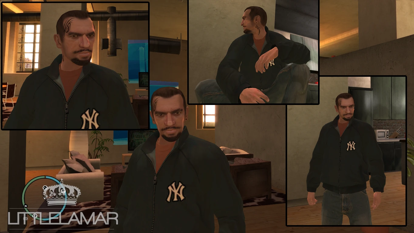 Niko Angry Badass With Tattoos - GTA 4