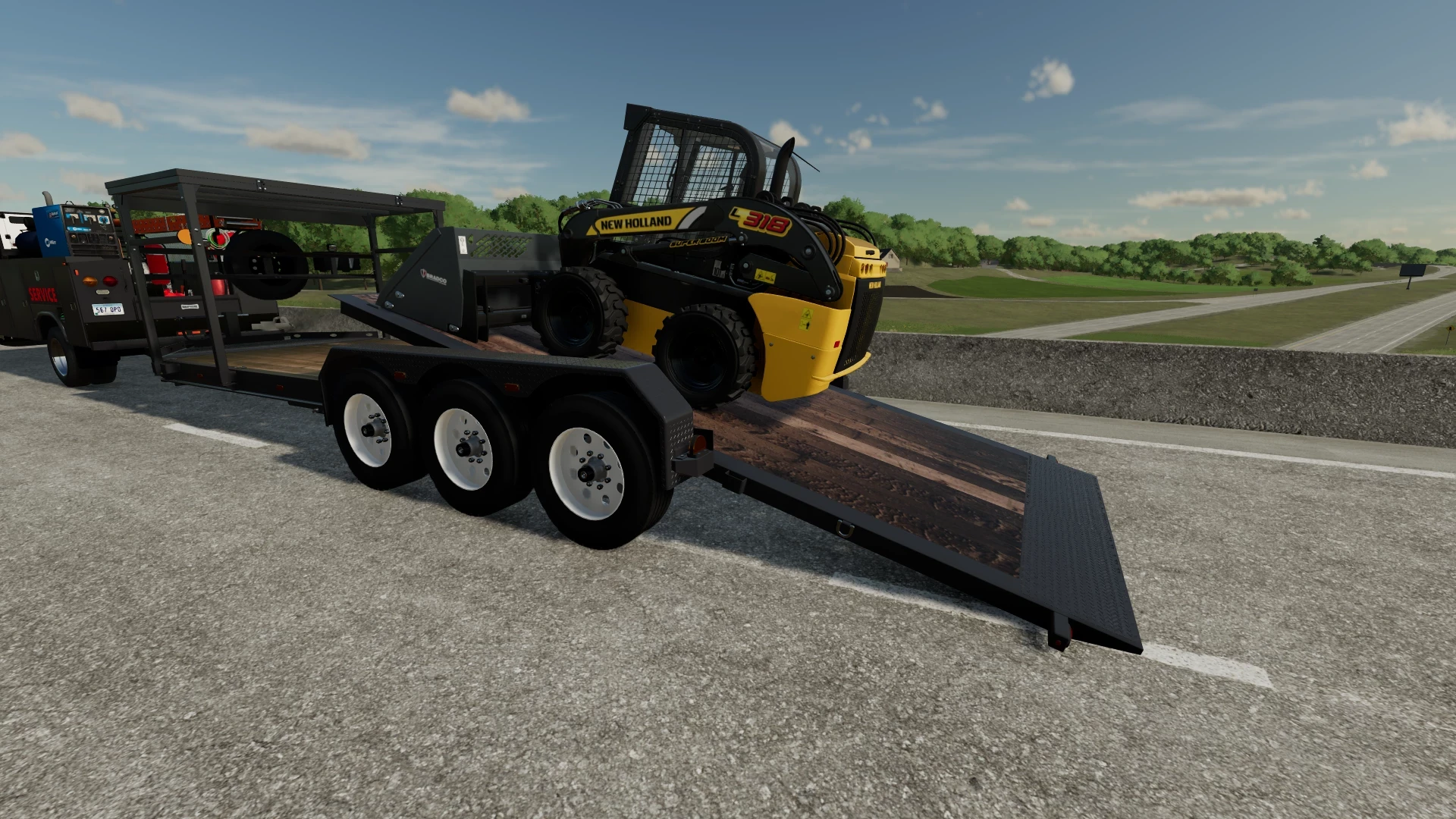 Felling Tilt Deck Trailer v 1.1 - FS 22