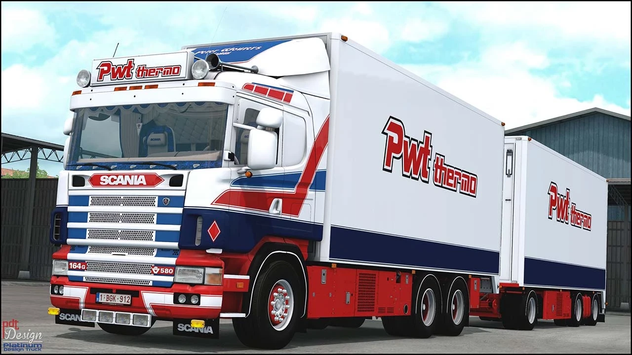 Scania 164G 580 + Trailer PWT Thermo v8.0 - ETS 2