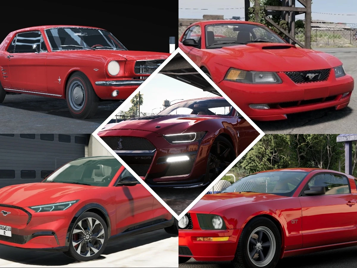 Ford Mustang Red Pack 1 - BeamNG.drive