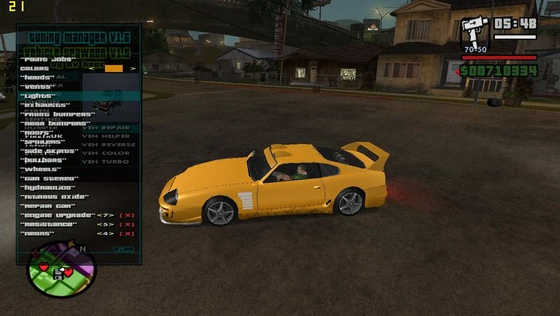 Tuning Manager v 1.6 - GTA: SA