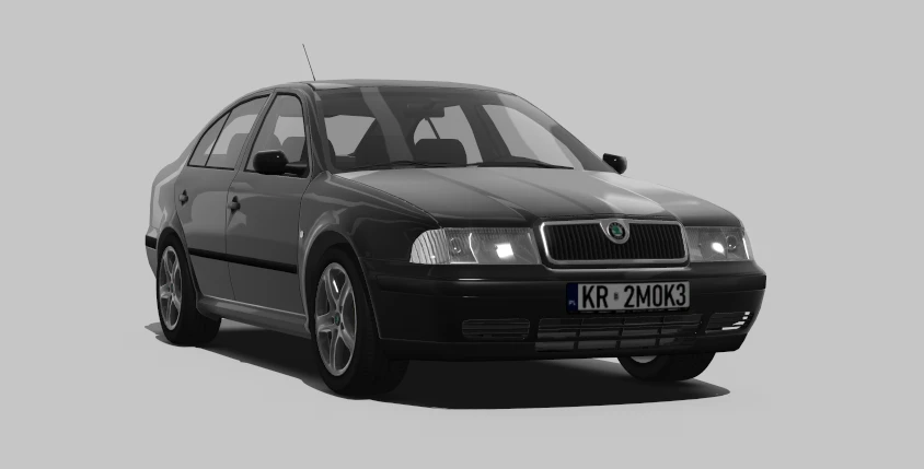 SKODA FABIA 1.9 TDI SMOKES BLACK (custom polish plate) v1.4 + PLATE ...