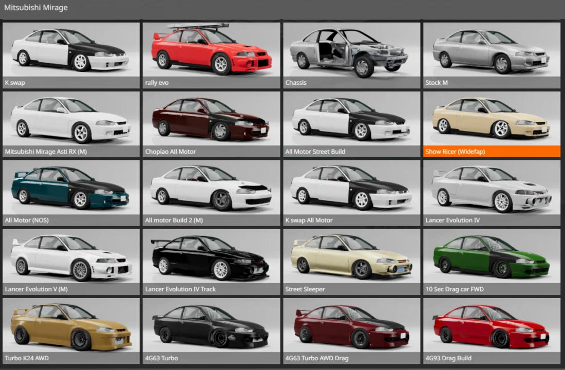 mitsubishi - BeamNG.drive Search - ModLand.net