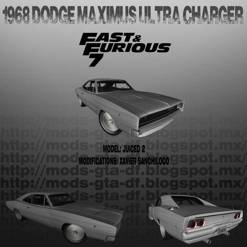 1968 Dodge Maximus ULTRA CHARGER FF 7 - GTA: SA