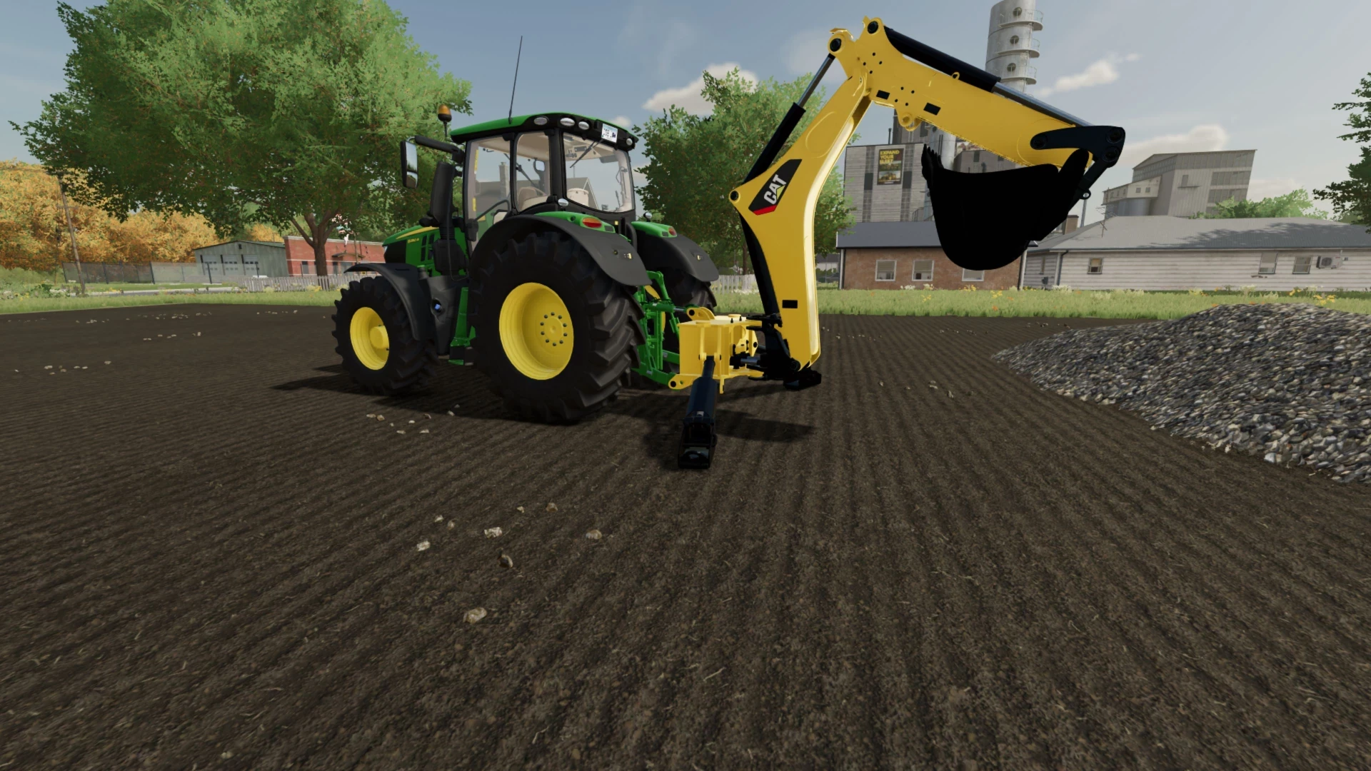 Backhoe Attachment Tractor and Skid v 1.0 - FS 22