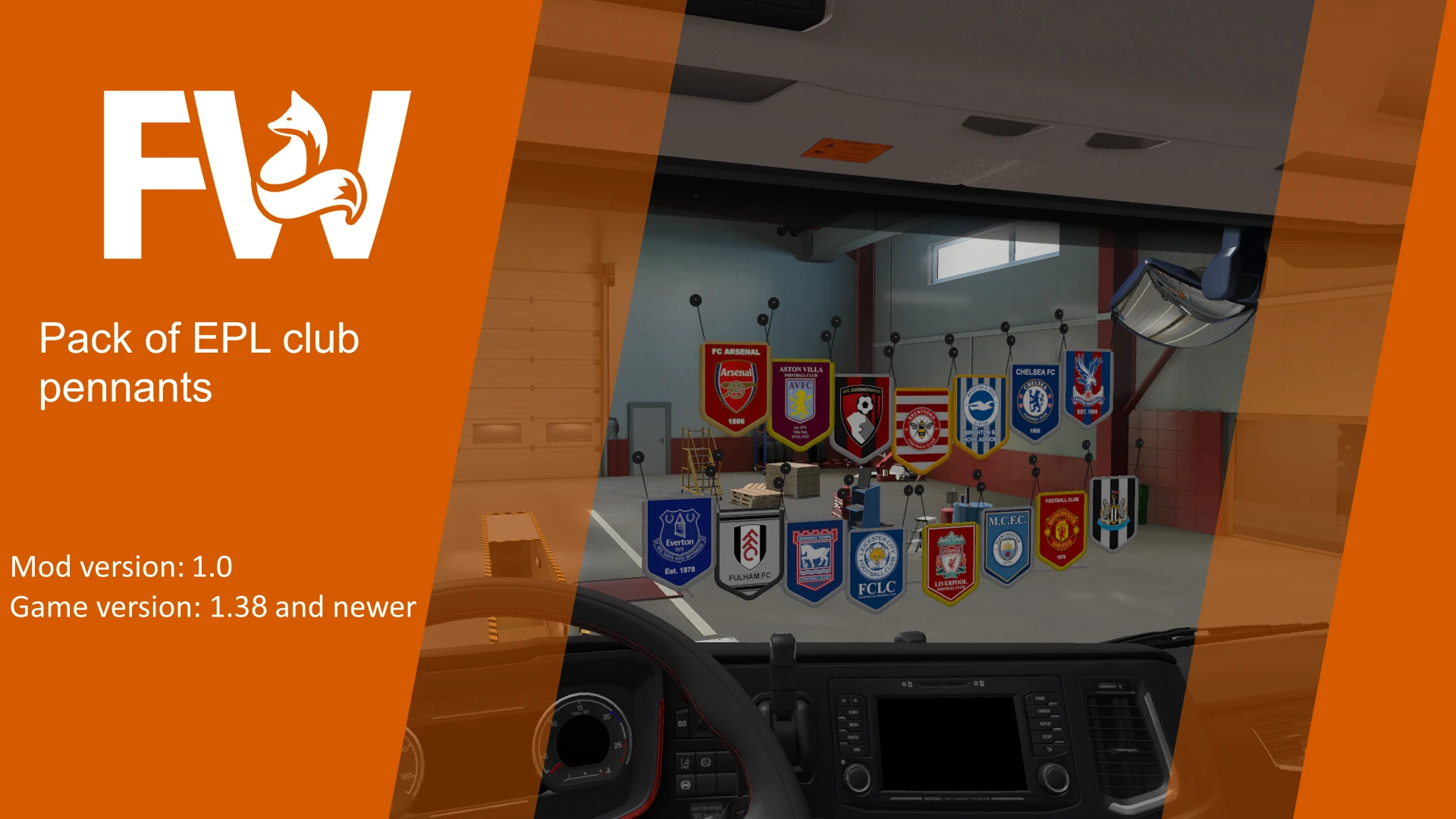 Pack of pennants of EPL 1.0 - ETS 2