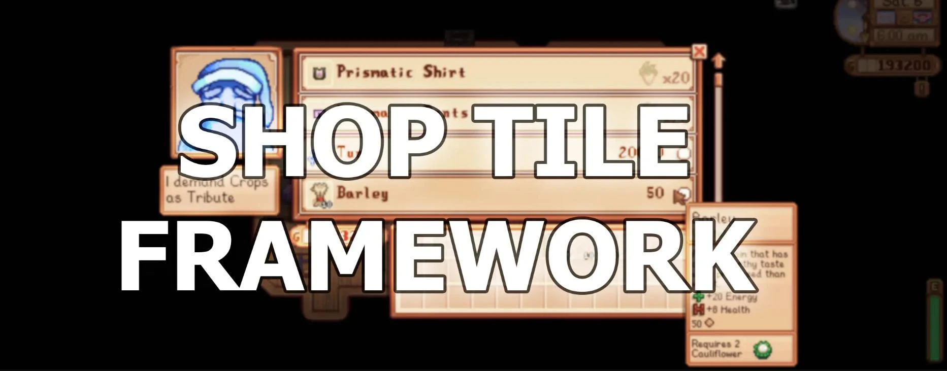 Shop Tile Framework v1.0.9 - Stardew Valley