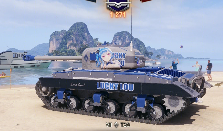 T20 medium tank St.Louis anime skin 1.25 - WoT
