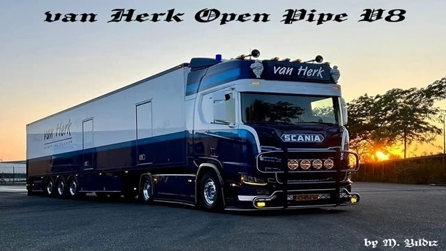 FKM Garage van Herk Open Pipe V8 v1.0 - ETS 2