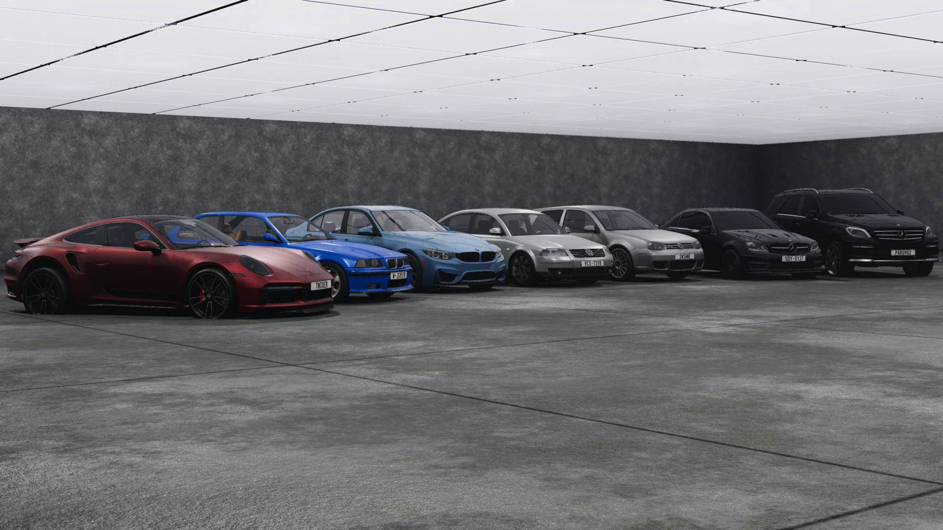 Germany Popular Cars Pack / BMW,MERCEDES,VOLKSWAGEN,PORSCHE / 1.2 - BeamNG.drive