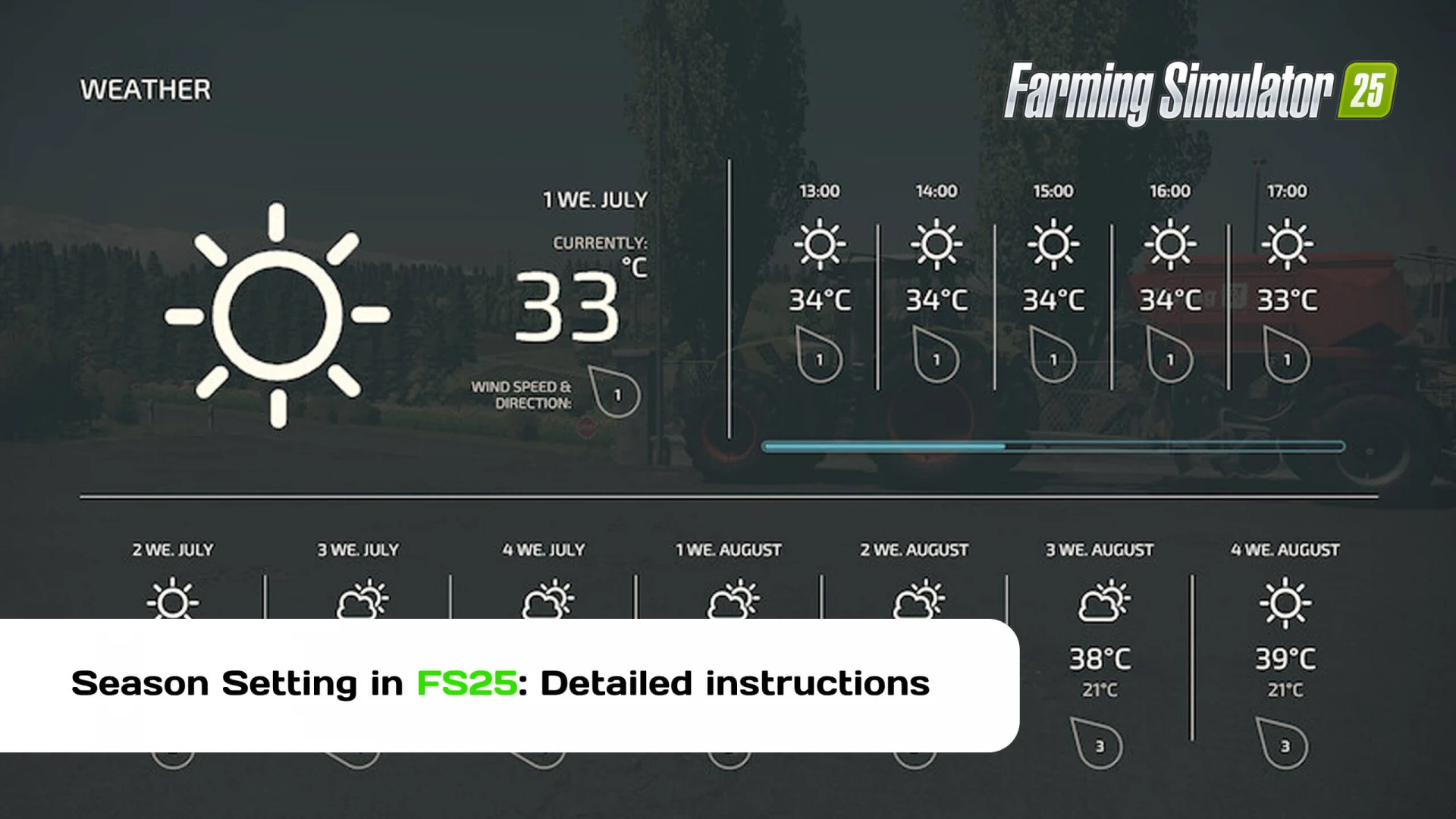 Season Setting in FS25: Detailed instructions - FS25