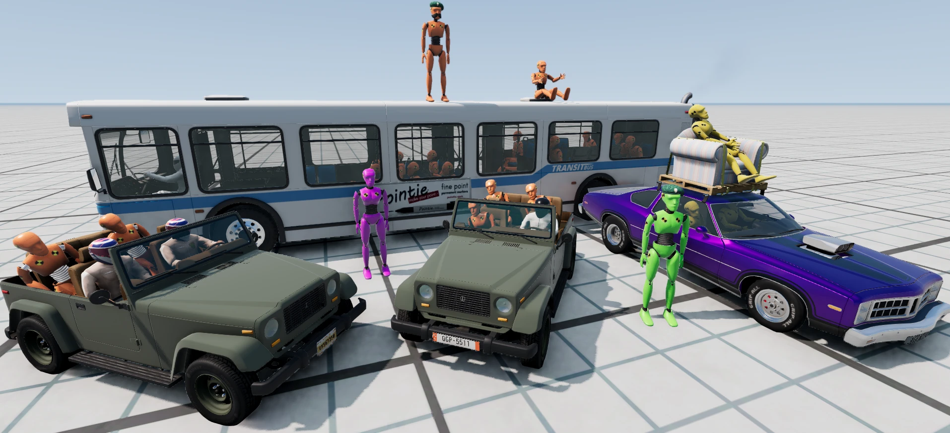 Universal Dummy/Stuntman Driver & Passengers + Loads 0.33.x - BeamNG.drive