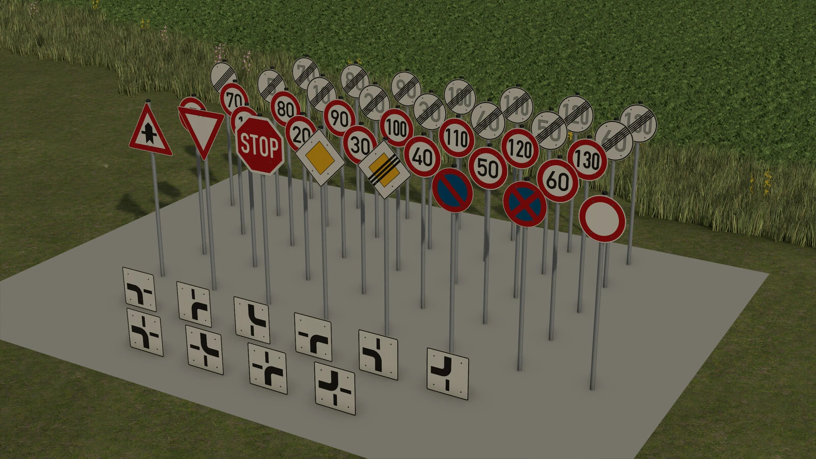 German Traffic Signs (Prefab*) 1.0 - FS25