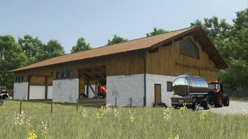 FS25 German Cow Barn v 1.0 - FS25